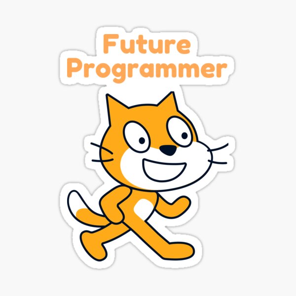 "Scratch Cat Logo" Sticker for Sale by Redstrawberry13 | Redbubble