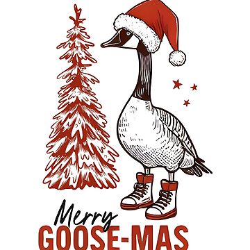 "Merry Goosemas Christmas Canada Goose" Greeting Card for Sale by ...