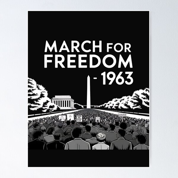 "March for Freedom 1963 T-Shirt – Commemorate the Historic Civil Rights ...
