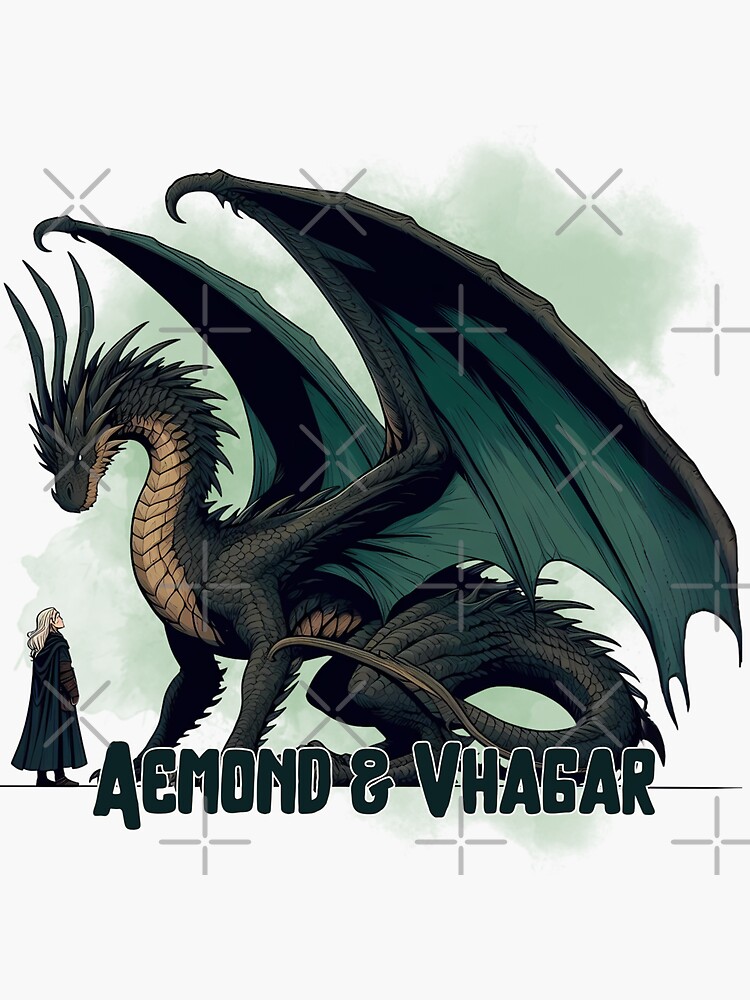 "Aemond Targaryen & Vhagar Dragon" Sticker for Sale by Kormix | Redbubble