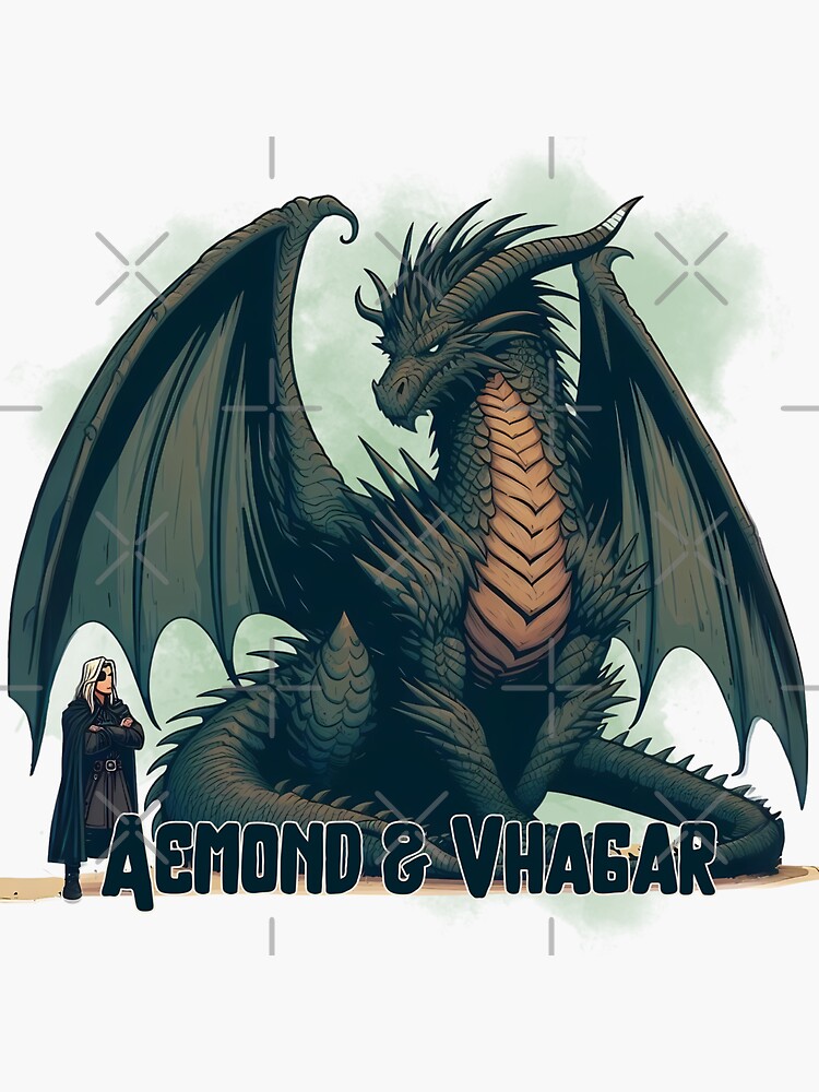"Aemond Targaryen & Vhagar" Sticker for Sale by Kormix | Redbubble