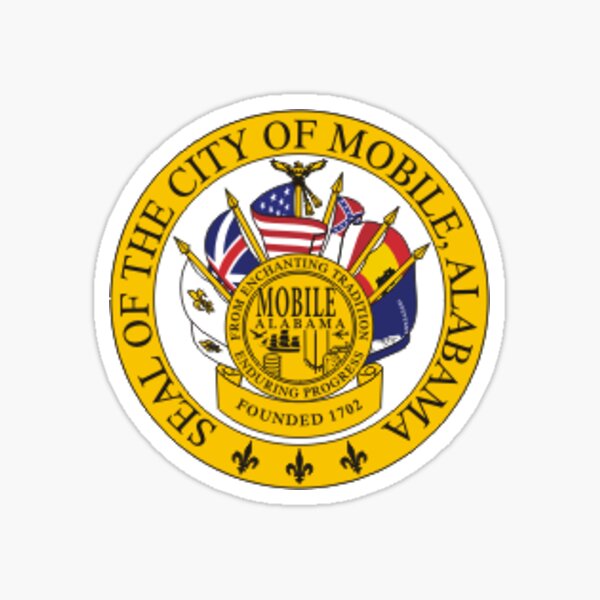"Seal of Mobile, Alabama" Sticker for Sale by PZAndrews | Redbubble