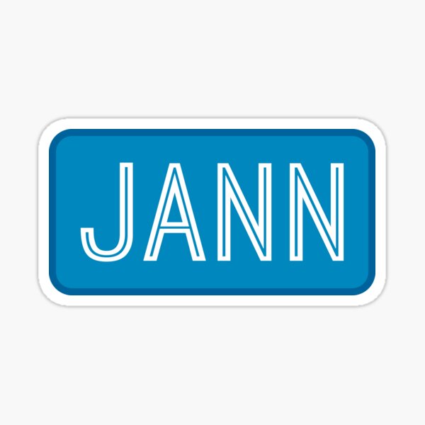 "Jann Name" Sticker for Sale by jeallan | Redbubble