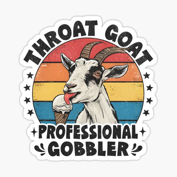 "Throat Goat - Funny Goat Meme" Sticker for Sale by beansterp | Redbubble