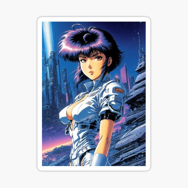 "Futuristic Cyberpunk Anime Girl Motoko " Sticker for Sale by Smash-420 ...