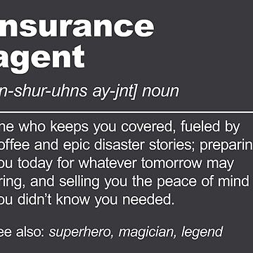 "Insurance Agent Definition" Sticker for Sale by stylesip | Redbubble