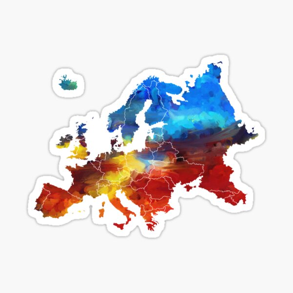 "Map Europe" Sticker for Sale by Kampfkeiler | Redbubble