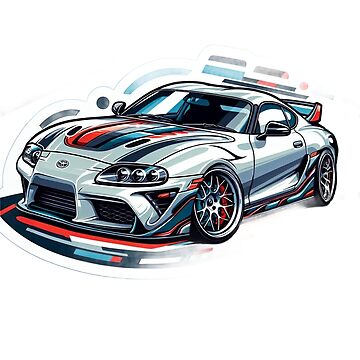 "5th Gen Toyota Supra with Varis Body Kit Sticker" Sticker for Sale by ...