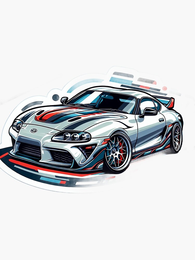 "5th Gen Toyota Supra with Varis Body Kit Sticker" Sticker for Sale by ...