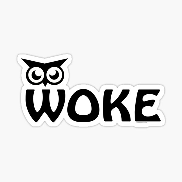 "WOKE" Sticker for Sale by hilaritee | Redbubble
