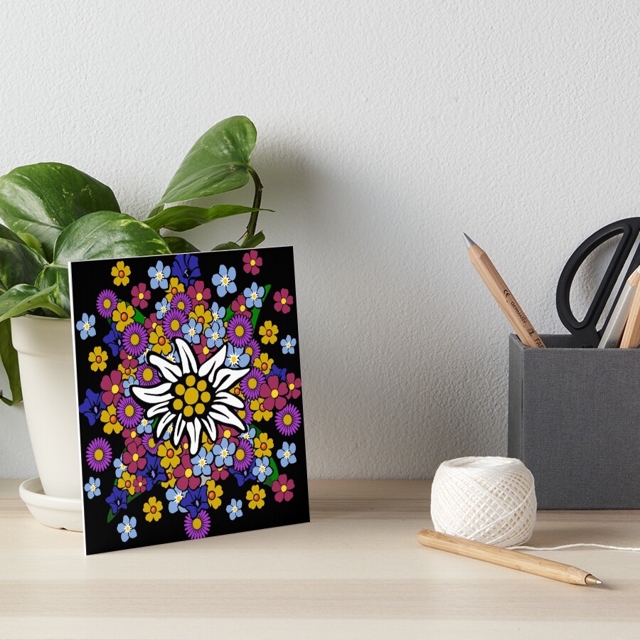 "Alpine Flowers" Art Board Print for Sale by pda1986 | Redbubble