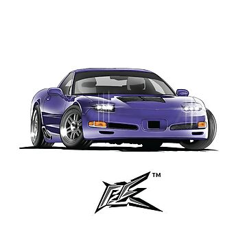 "corvette c5 purple " Sticker for Sale by NaquashM | Redbubble
