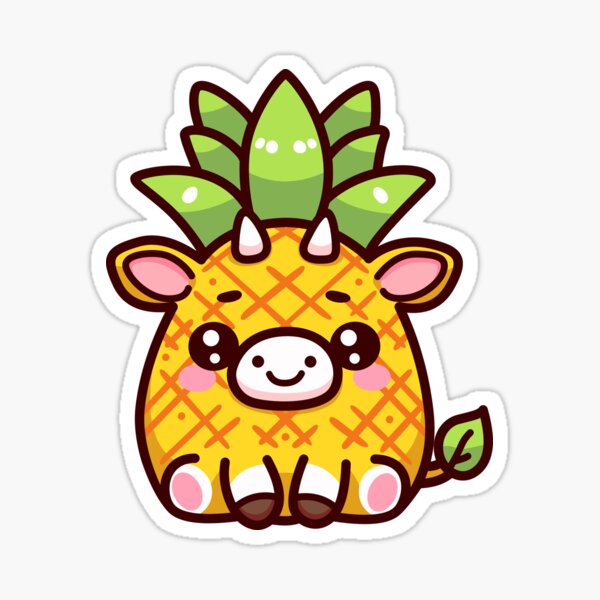 "Pineapple Cow " Sticker for Sale by Delidream | Redbubble