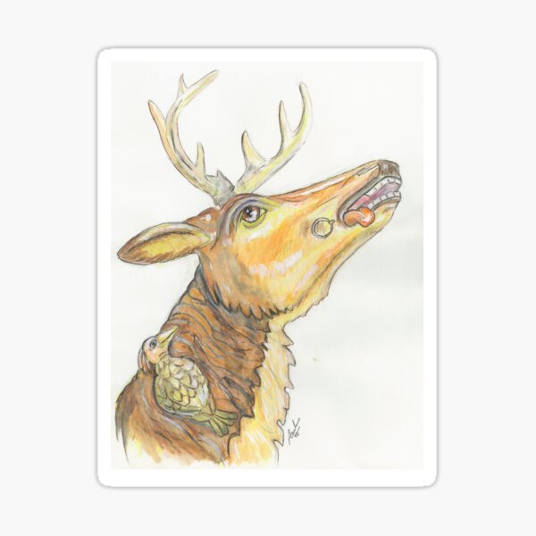 "PTC Deer" Sticker for Sale by RebelPencils | Redbubble