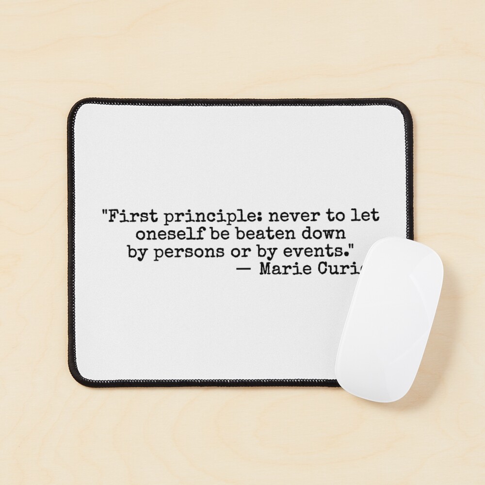 "Marie Curie - First Principle" Sticker for Sale by eddsi | Redbubble