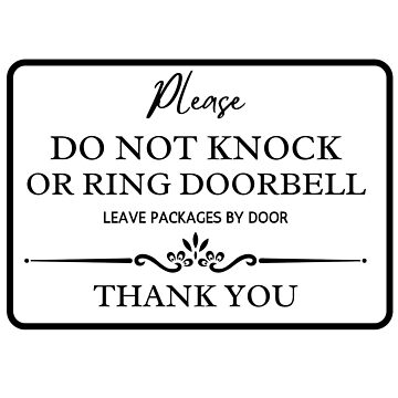 "Do Not Knock or Ring Doorbell Do Not Knock" Sticker for Sale by Art-of ...