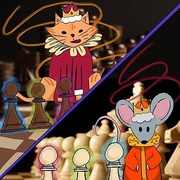 "Chess Mouse vs Cat" Sticker by Ndaed13 | Redbubble