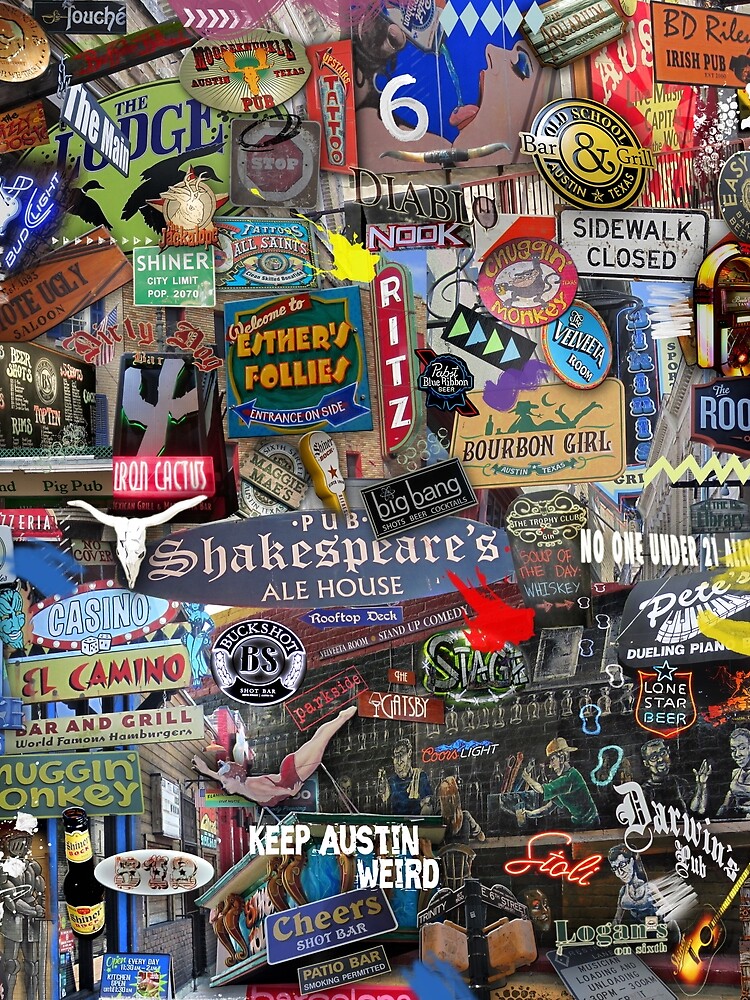 "Keep Austin Weird" T-shirt for Sale by dscanning | Redbubble | 6th ...