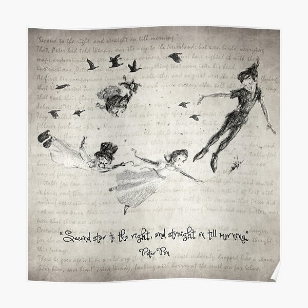 "Peter Pan Quote" Poster for Sale by innasoyturk | Redbubble