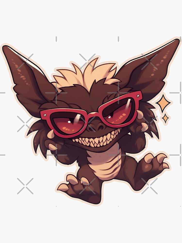 "Gremlin Intelligent Modern Monster" Sticker by Golden-Pepin | Redbubble