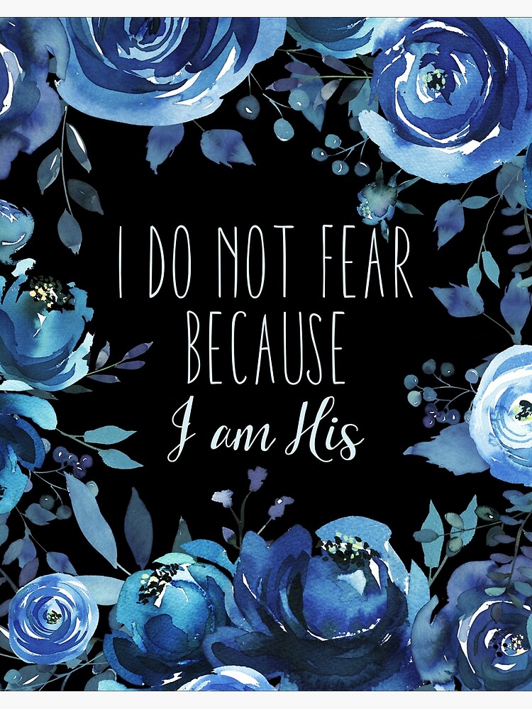 "Christian Quote Indigo Floral" Art Board Print for Sale by walk-by ...