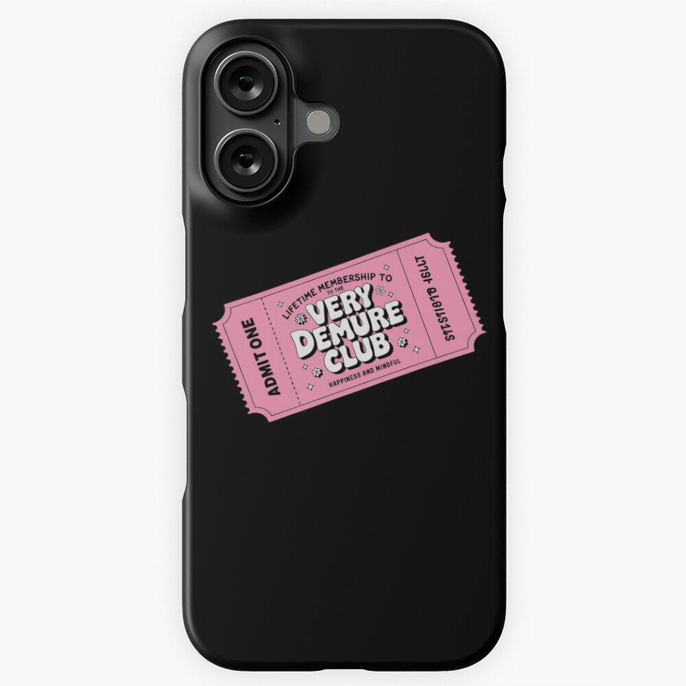 "Very demure, very mindful.Club Ticket | Cute Ticket" Sticker for Sale ...