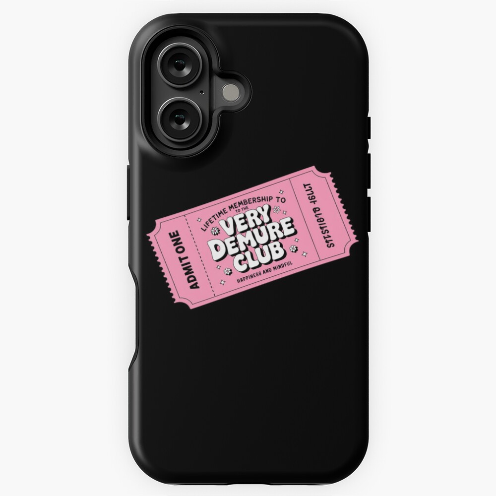 "Very demure, very mindful.Club Ticket | Cute Ticket" Sticker for Sale ...