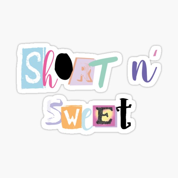 "Short n' sweet title Sabrina Carpenter" Sticker for Sale by ...