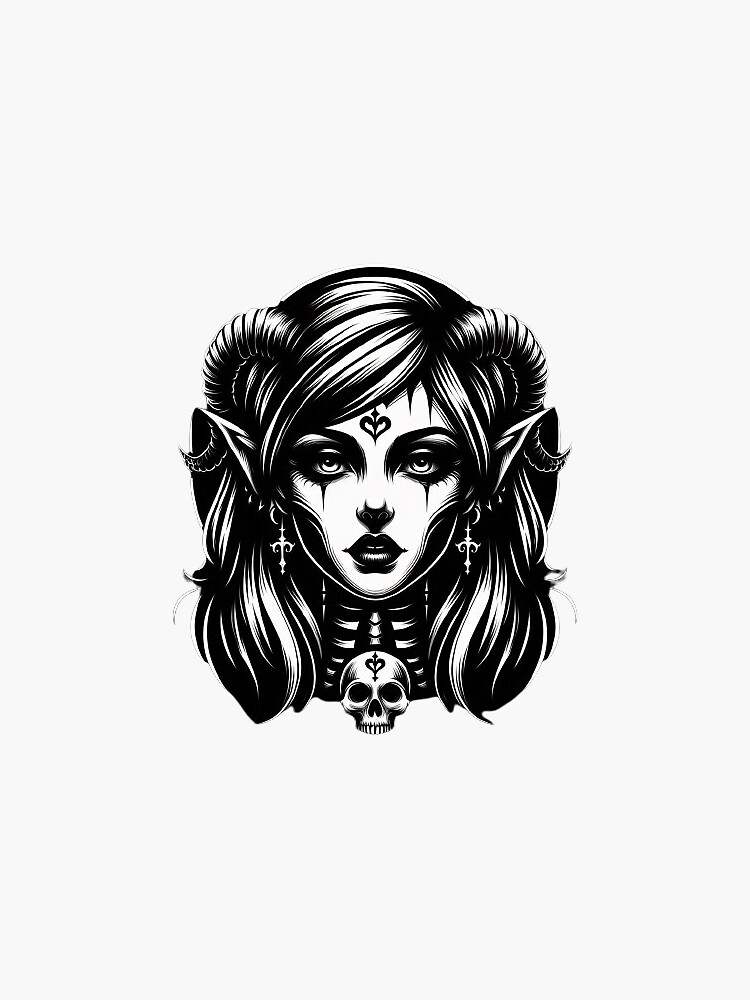 "Queen of the Abyss: The Enchantress of Midnight" Sticker for Sale by ...