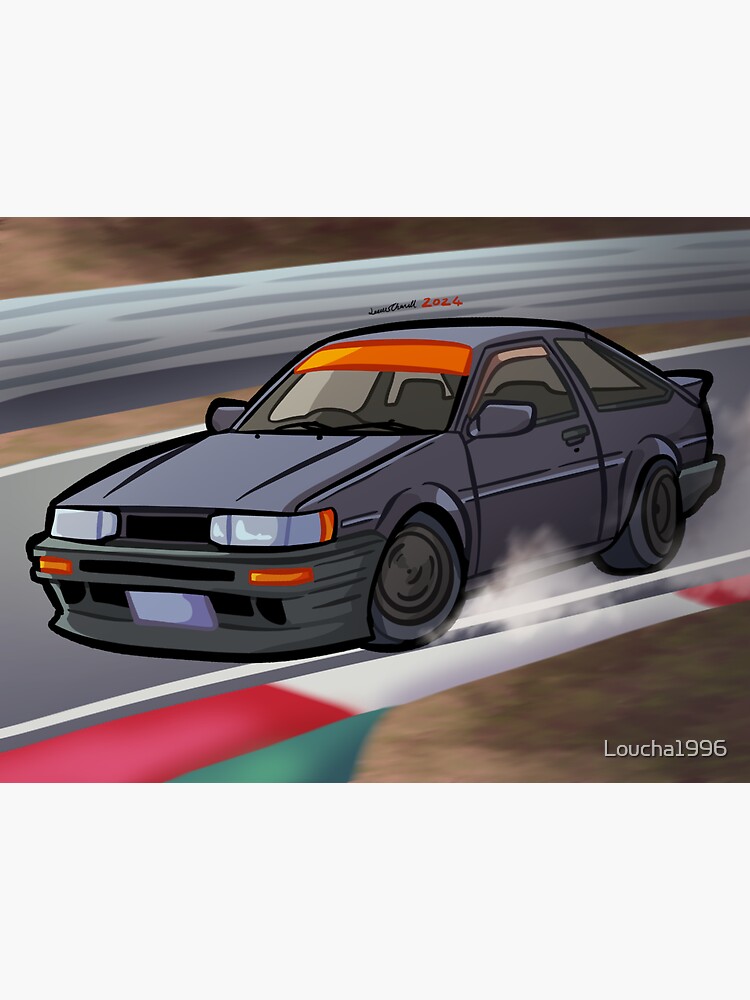 "Toyota AE86 Levin" Sticker for Sale by Loucha1996 | Redbubble
