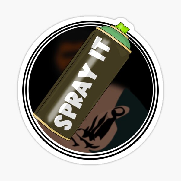 "Spray It: Bold Spray Paint Can Logo" Sticker for Sale by ...