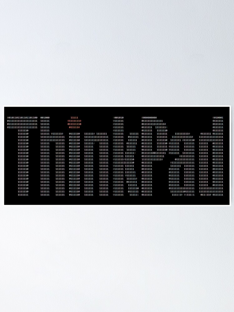"Binary ASCII Code Thinkpad Logo 101010" Poster by Nostalgio | Redbubble
