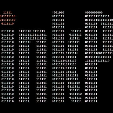 "Binary ASCII Code Thinkpad Logo 101010" Sticker for Sale by Nostalgio ...