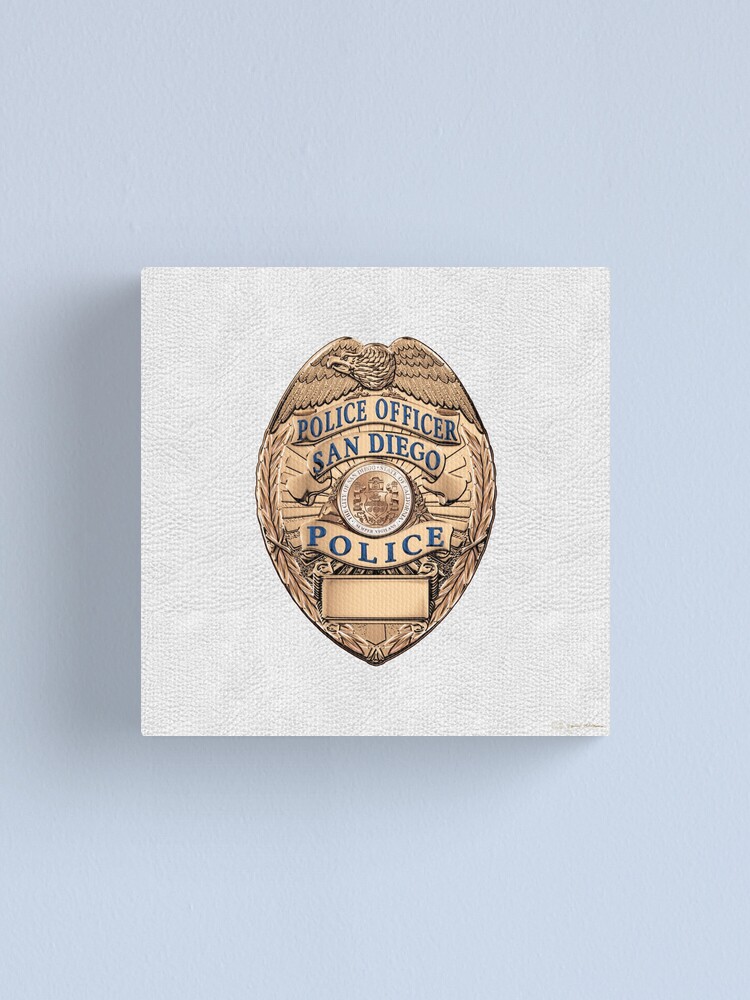 "San Diego Police Department - SDPD Officer Badge over White Leather ...