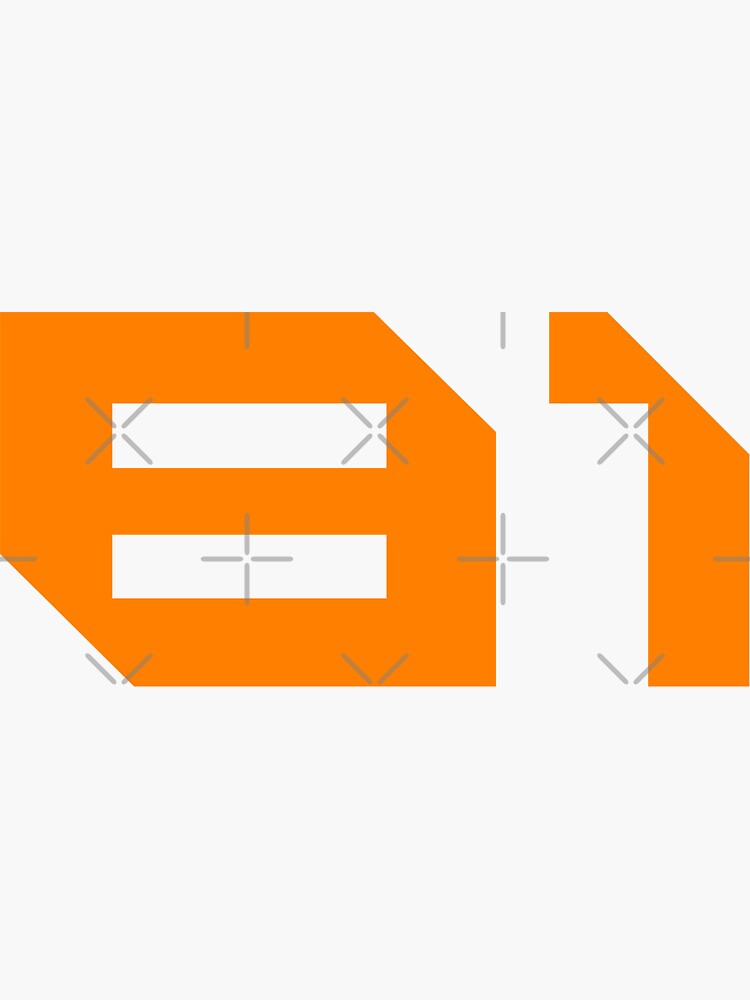 "Oscar Piastri #81 Number Logo" Sticker for Sale by ZeroGFX | Redbubble