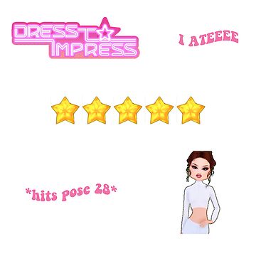 "dress to impress sticker pack dti stickers" Sticker for Sale by tjhogs ...