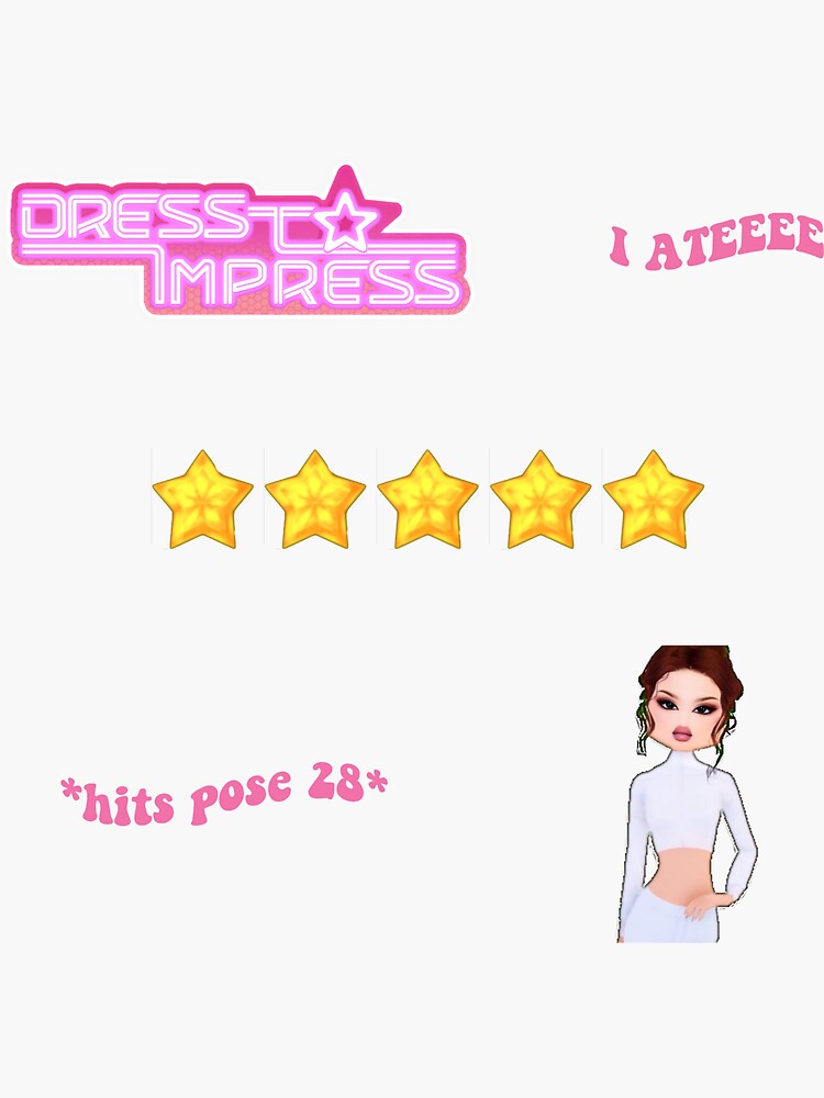 "dress to impress sticker pack dti stickers" Sticker for Sale by tjhogs ...