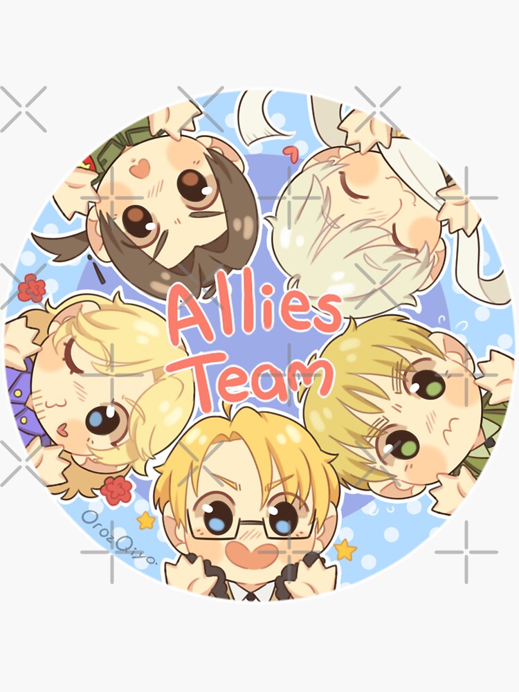 "Hetalia Allies Team" Sticker by orozqiyo | Redbubble