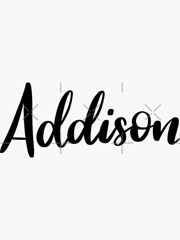 "Addison " Sticker for Sale by ellietography | Redbubble