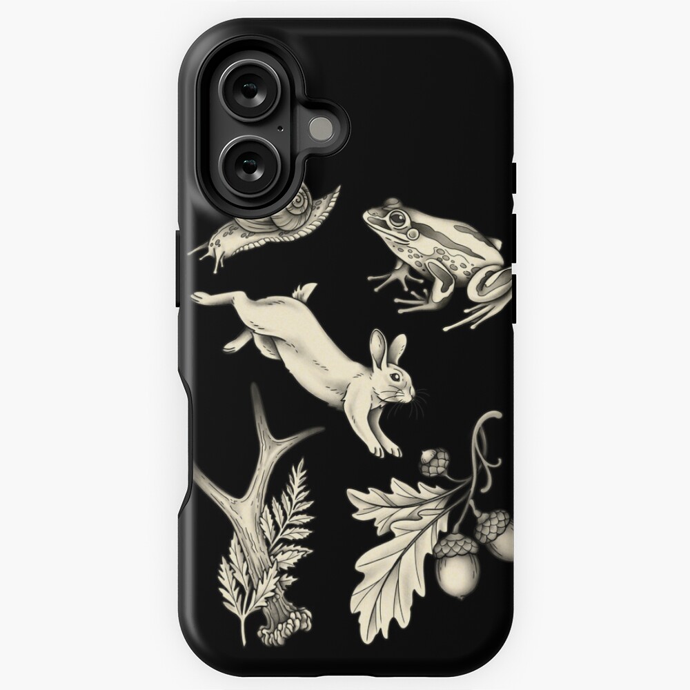 "Cute Forestcore Art Fern Snail Bunny Antler Frog Toad Cottagecore ...