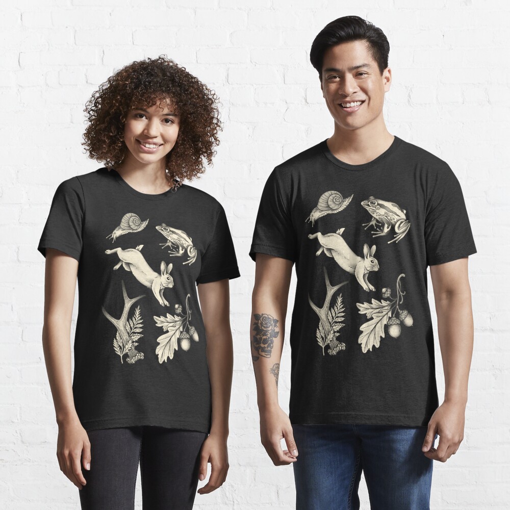 "Cute Forestcore Art Fern Snail Bunny Antler Frog Toad Cottagecore ...