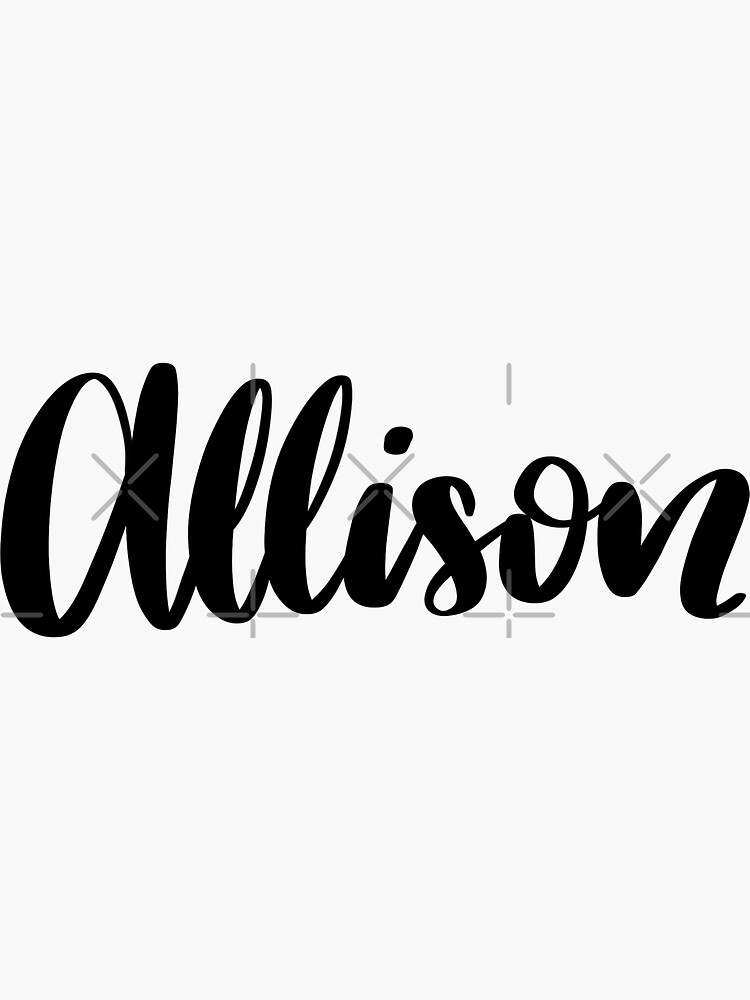 "Allison" Sticker for Sale by ellietography | Redbubble