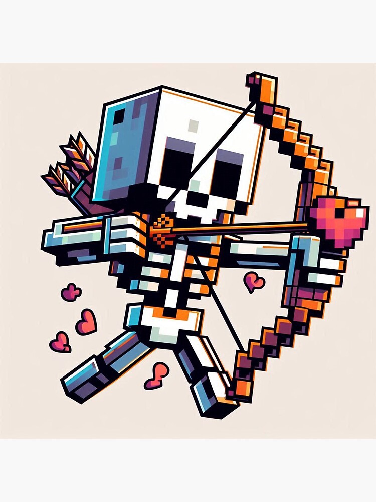 "Minecraft Skeleton sticker" Sticker for Sale by ur-gamestickers ...