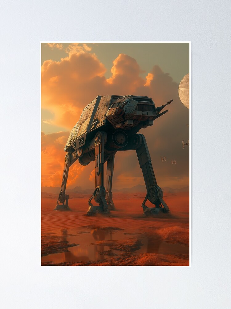 "AT-AT Walker Star Wars Fan Art" Poster for Sale by SavinMercantile ...