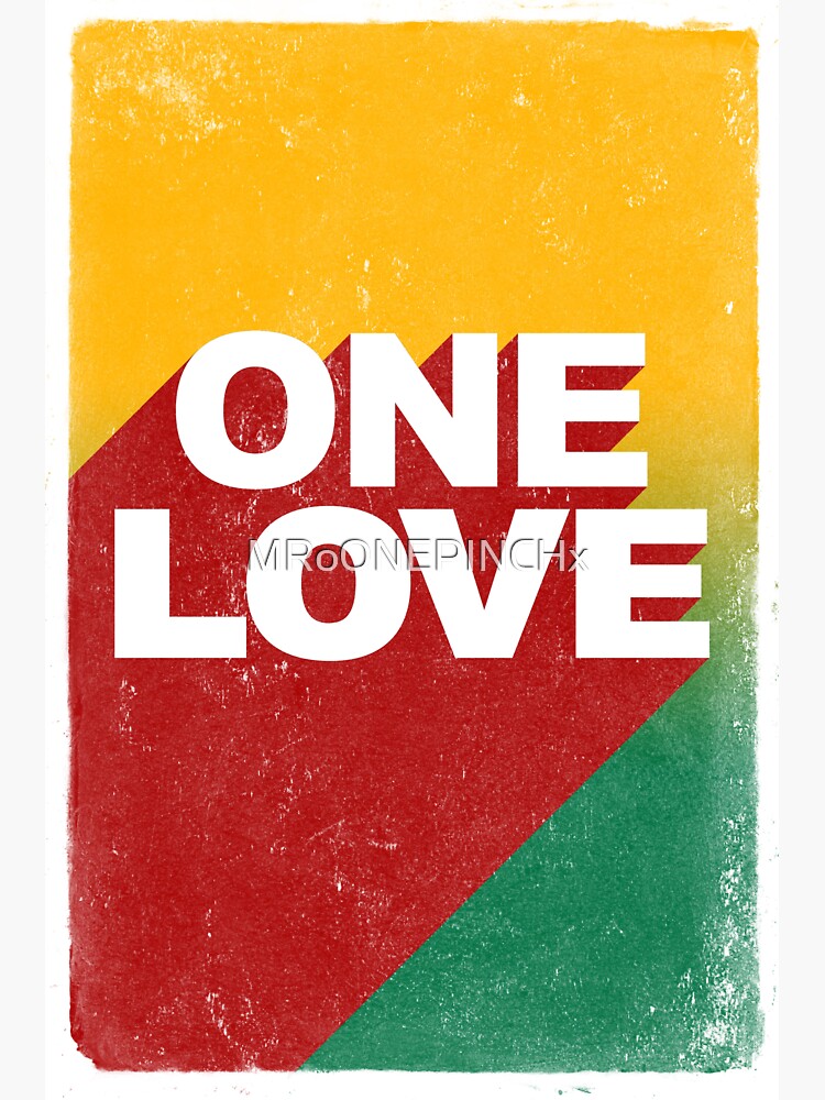"One Love Poster" Sticker for Sale by MRoONEPINCHx | Redbubble