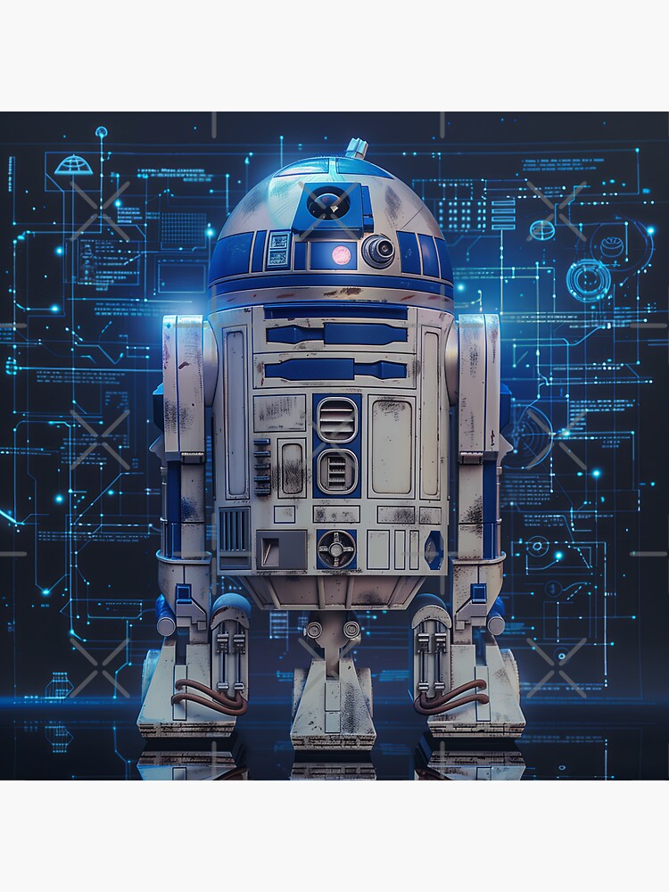 "R2-D2 Droid Star Wars Fan Art" Sticker for Sale by SavinMercantile ...