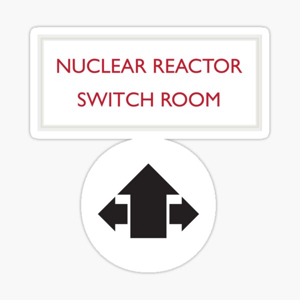 "Nuclear Reactor Switch Room" Sticker for Sale by ChrisOrton | Redbubble