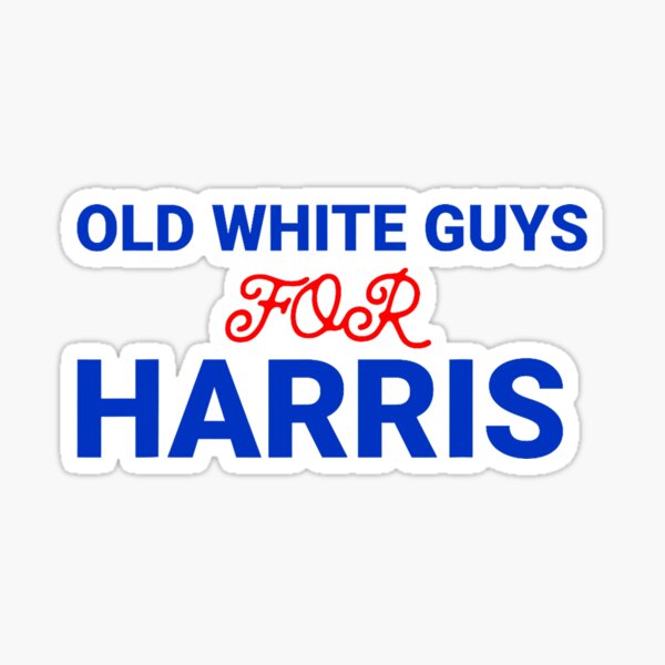 "Old White Guys For Harris Kamala 2024" Sticker for Sale by Fanabacheyi ...