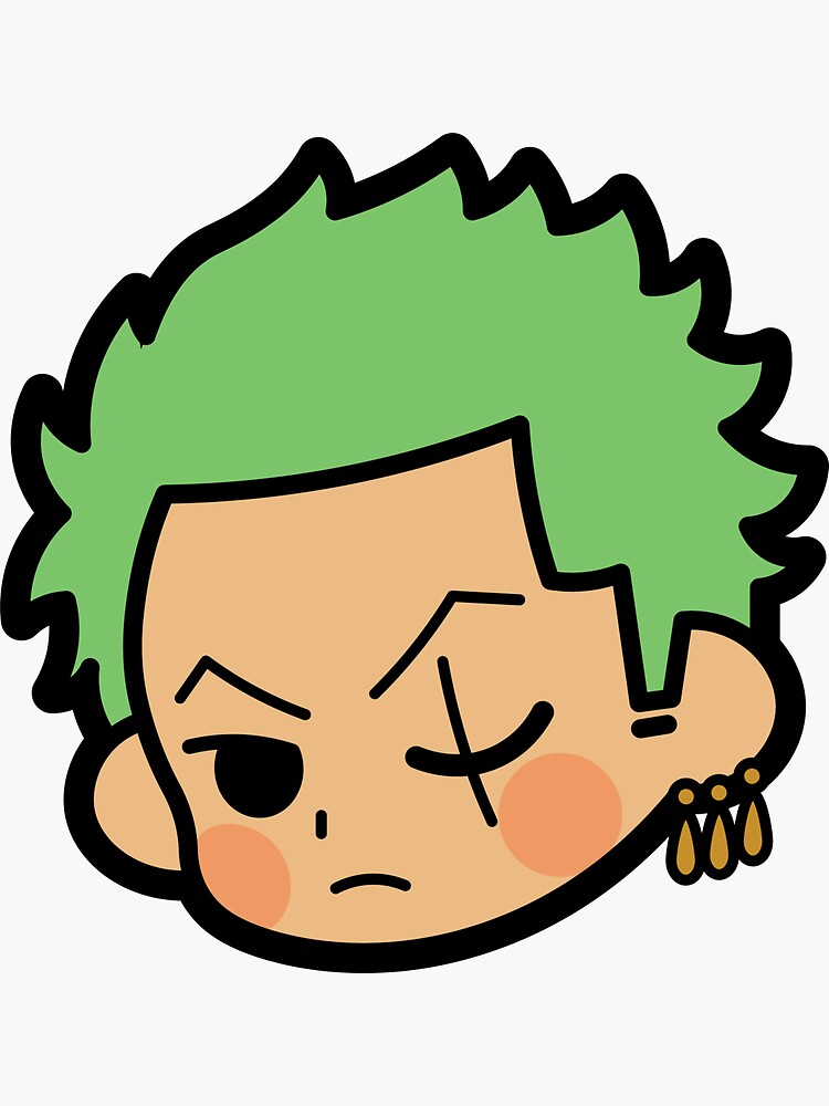"Roronoa Zoro Chibi Sticker One Piece" Sticker for Sale by Vesperune ...