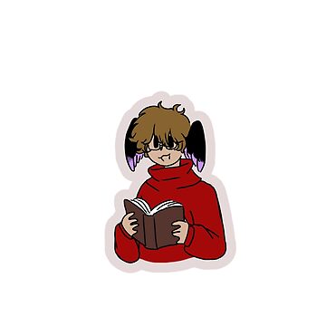 "Grian reading a book" Sticker for Sale by Veethebee5 | Redbubble